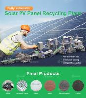 China 134KW Photovoltaic Solar Panels Recycling Processing Line High Clean Recovery Machine for sale