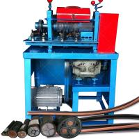 China 110V/230V/240V/380V 50/60Hz Voltage Red Blue Cable Wire Cutting Strip Machine for Wires for sale