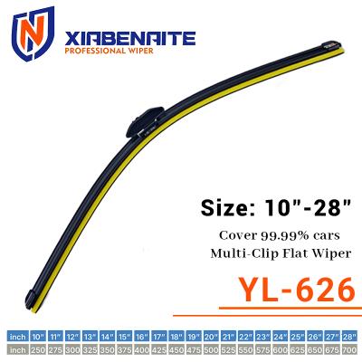 China Black Rubber Front And Rear Wiper Blades Sleek Front Windscreen Wiper Blades for sale
