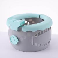 China Portable Serenity Blue Baby Toilet With Customized Logo Foldable Soft Potty Training Seat for sale