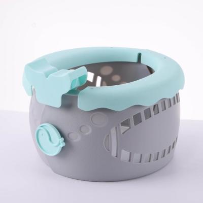 China Portable Serenity Blue Baby Toilet With Customized Logo Foldable Soft Potty Training Seat for sale