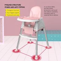 China Beige/Pink/Sky Stable Portable Baby Feeding Chair Adjustable Height for sale