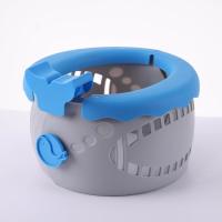 China Custom Logo Baby Toilet in Serenity Blue with Soft PP TPE Solid Pattern Design for sale