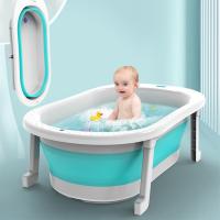 China Customized Logo Collapsible Infant Tub Kids Bathtub 79*21cm Anti Mold for sale