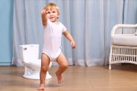China Ouninbear White Plastic Training Potty with Handle Button for Babies for sale