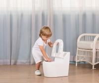 China Eco Friendly Plastic Baby Potty Trainer with Print Pattern EN-71 Certified Lightweight Packaging for sale