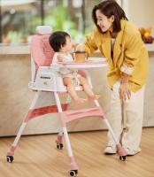 China EN71 Certified High Plastic Baby Dining Chair Baby Feeding Table Adjustable Height for sale