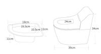China Print Pattern Baby Potty Toilet with Cradle Style EN71 Test Certified for sale