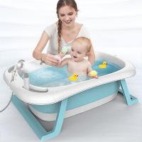China Household Kids Portable Fold Up Bath Tub With Thermometer And Shower for sale
