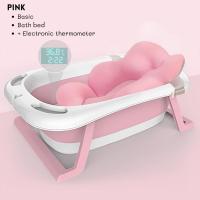 China Household Kids Portable Fold Up Bath Tub With Thermometer And Shower for sale