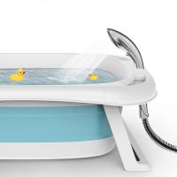 China 85*53*25cm Open Size Foldable Baby Bathtub With Stand Durable And OEM/ODM Support for sale