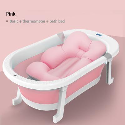 China 79*21cm Open Size  Collapsible Baby Bathtub Thermometer Included for sale