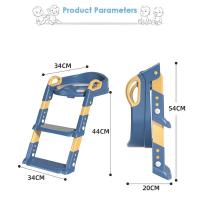China Solid Pattern Type Children Potty Ladder Toilet Seat With Soft Cushion for sale
