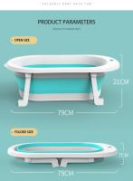 China OEM/ODM Supported Portable Collapsible Toddler Bathtub With Thermometer And Cushion for sale