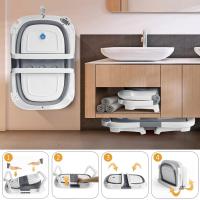 China Anti Mold Newborn Baby Bathtub Set Collapsible Bath Tubs  60.5*43*20.5cm for sale