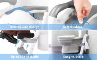 China Grey/Blue/Red 3 In 1 Potty Training Seat With Step Stool Ladder Fits 1-10 Years Old for sale