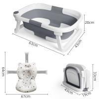 China Newborn Baby Bath Tub Set TPE Plastic Soft Cushion Collapsible Children'S Bath Tubs for sale
