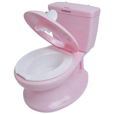 China Pink and White Baby Potty Toilet with Customized Logo EN71 Certified Pure Color Design for sale