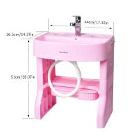 China 45*30*50cm Kids Bathroom Sink Smart Children Learning Wash Basin Height Adjustable for sale