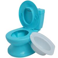 China Blue Pure Color Baby Potty Toilet with EN71 Certification Convenient 2-in-1 Design for sale