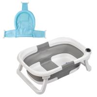 China Portable Collapsible Infant Baby Bathtub Set High Temperature Resistance Carton Print for sale