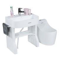 China CPC Baby Wash Basin Plastic Free Standing Pedestal Children Size Shampoo Sink for sale