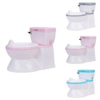 China Eco Friendly Baby Potty Toilet with EN-71 Certificate in Gray/Pink/Blue Print Pattern for sale