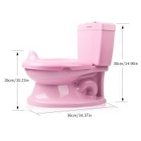 China Solid White Blue Pink Plastic Baby Potty Toilet Training Seat with Handle Button for sale