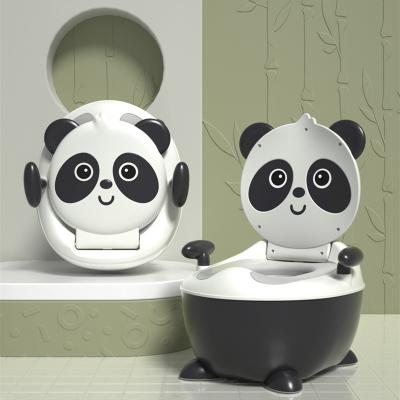 China Cute Panda Shape Baby Training Potty in Blue Yellow White Black Cartoon Design for sale