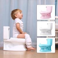 China Simulation Baby Training Potty with Flushing Sound White Blue Pink Children Toilet EN71 Certified for sale