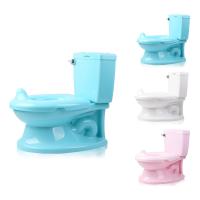 China Simulation Baby Training Potty with Flushing Sound White Blue Pink Children Toilet EN71 Certified for sale