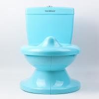 China Certified Baby Toilet Potty with Flushing Sound White Blue Pink Kids Potty Trainer EN71 Tested for sale