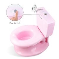 China Certified Baby Toilet Potty with Flushing Sound White Blue Pink Kids Potty Trainer EN71 Tested for sale