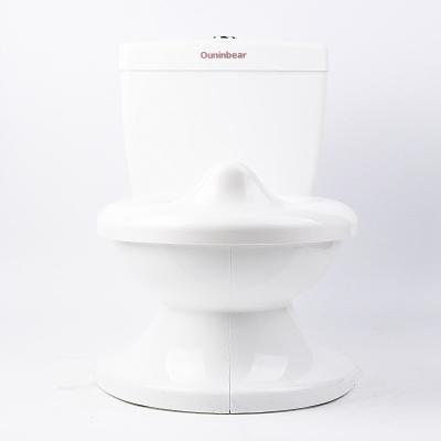 China Childrens Simulation White Blue Pink Solid Baby Training Potty with Flushing Sound for sale