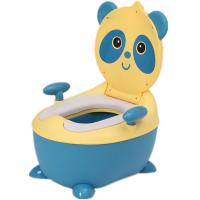 China Cartoon Panda Shape Baby Potty Toilet with Custom Logo EN71 Certified Blue/Yellow/White/Black for sale