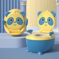China Cartoon Panda Shape Baby Potty Toilet with Custom Logo EN71 Certified Blue/Yellow/White/Black for sale