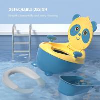 China Cartoon Panda Shape Baby Potty Toilet with Custom Logo EN71 Certified Blue/Yellow/White/Black for sale