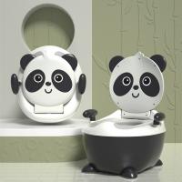 China Cartoon Panda Baby Potty Training Toilet with Custom Logo in Blue Yellow White Black for sale
