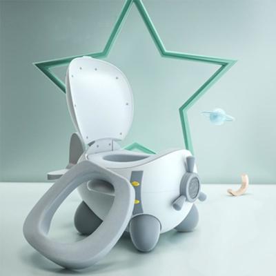 China Custom Logo Airplane Shape Cartoon Baby Training Potty Toilet for sale