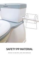 China Eco Friendly Plastic Travel Potty Training Ladder in Gray/White for sale