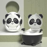 China Blue Panda Cartoon Baby Training Potty with Custom Logo EN71 Certified for sale