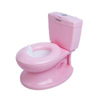 China EN71 Certified Plastic Kids Toilet in White Pink Blue Ergonomic Design for sale