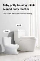 China EN71 Certified Plastic Kids Toilet in White Pink Blue Ergonomic Design for sale