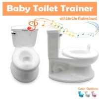 China Large Square Type Multifunction Childrens Pink/White/Blue Potty Toilet with Music Toys for sale