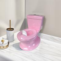 China Eco Friendly Blue Pink White Print Kids Potty Toilet Trainer with Customized Packing and Logo for sale