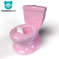 China Eco Friendly Blue Pink White Print Kids Potty Toilet Trainer with Customized Packing and Logo for sale