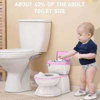 China Eco Friendly Print Baby Potty Toilet Trainer in Grey/Pink/Blue - EN-71 Certified for sale
