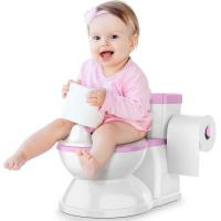 China Eco Friendly Print Baby Potty Toilet Trainer in Grey/Pink/Blue - EN-71 Certified for sale
