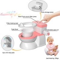 China Printed Grey Pink Blue Eco Friendly Baby Potty Trainer with EN-71 Certification for sale