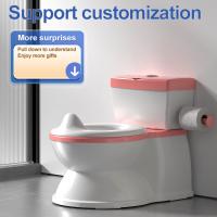 China Printed Grey Pink Blue Eco Friendly Baby Potty Trainer with EN-71 Certification for sale
